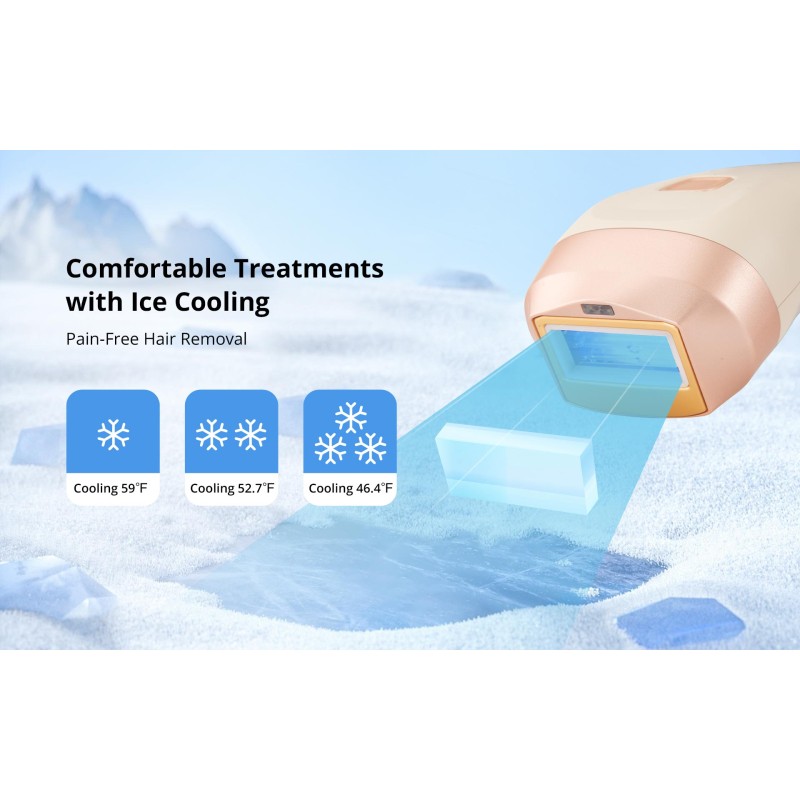 IPL Hair Removal Device With 3 Light Head 10 Energy Level 3 Mode