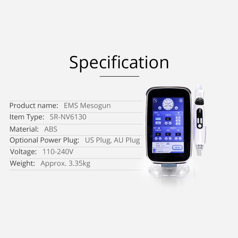 2 in 1 R-F & EMS Pain-free Mesotherapy Machine for Skin Care