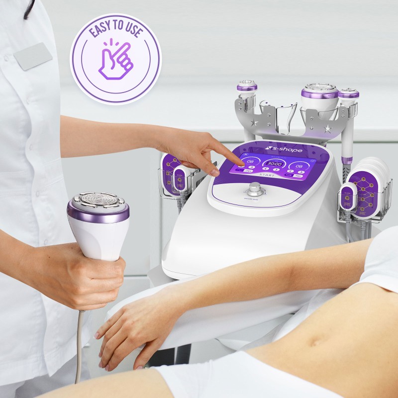 S Shape 30KHZ Cavitation 2.5 Lipo Body Contouring Skin Tightening Machine