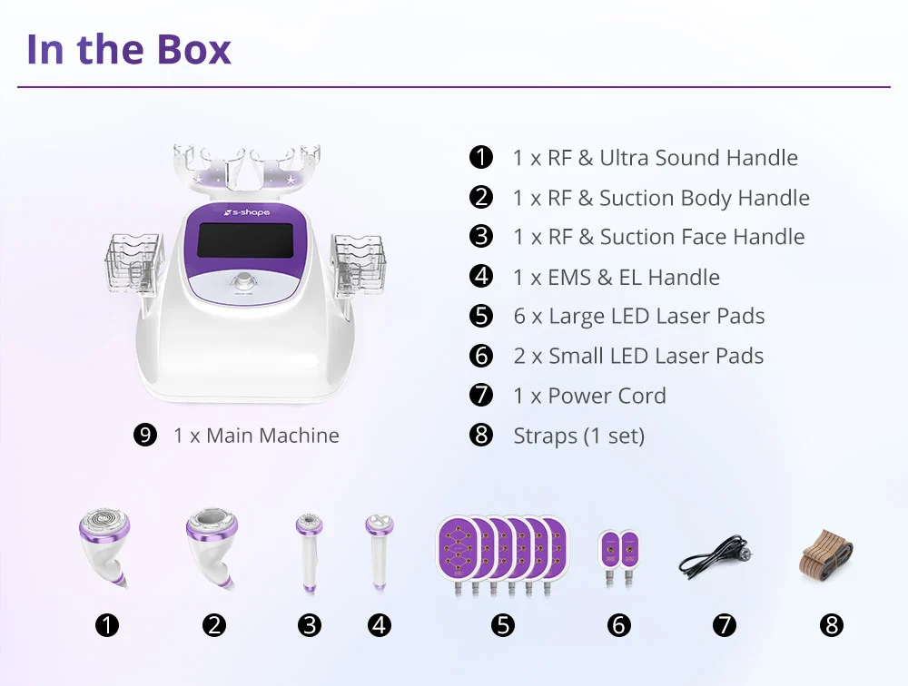 30K S Shape Ultrasonic Face Care and Body Slimming Machine