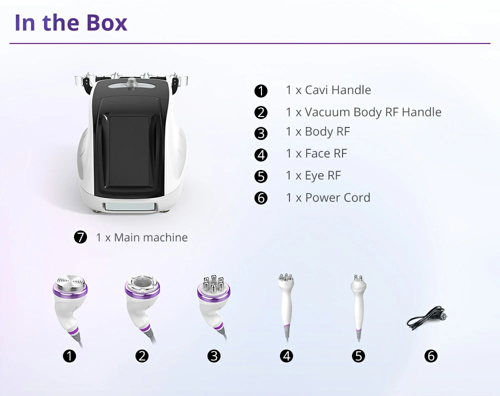 40K 5 in 1 Ultrasonic Cavitation Machine for Body Shaping