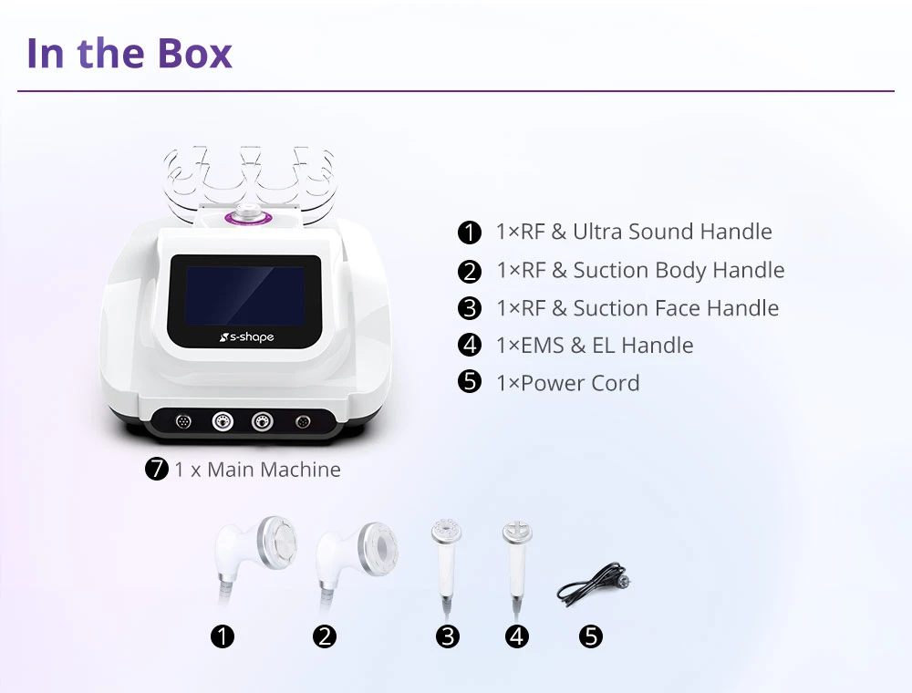 Ultrasonic S-shape 30K Cavitation Machine for Face&Body Care
