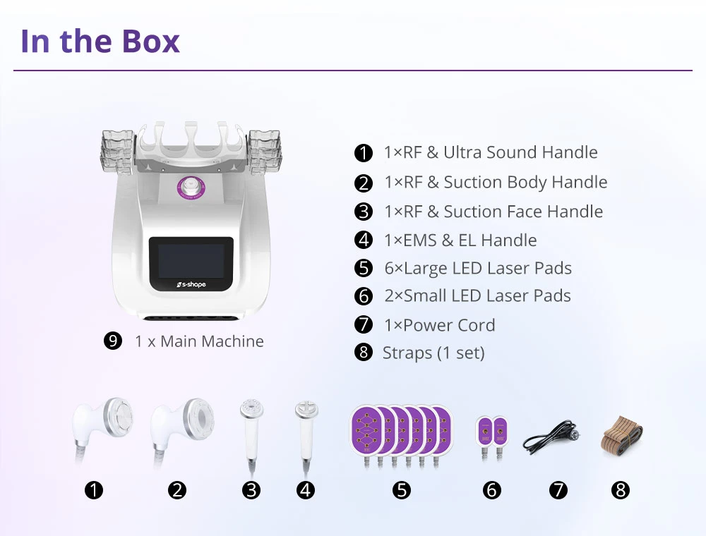 S Shape 30K Fat Cavitation Machine for Body Sculpting