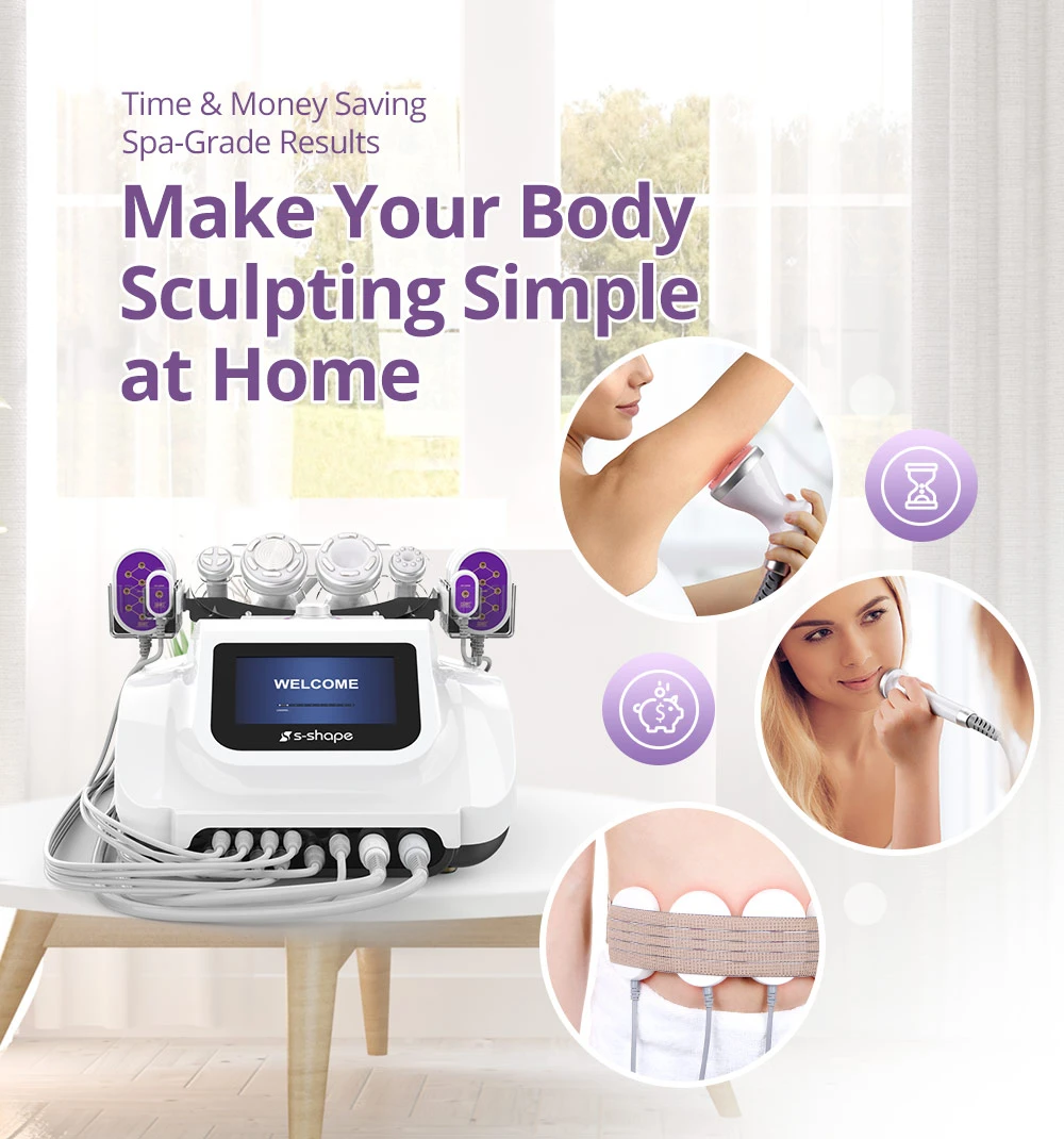 S Shape 30K Fat Cavitation Machine for Body Sculpting
