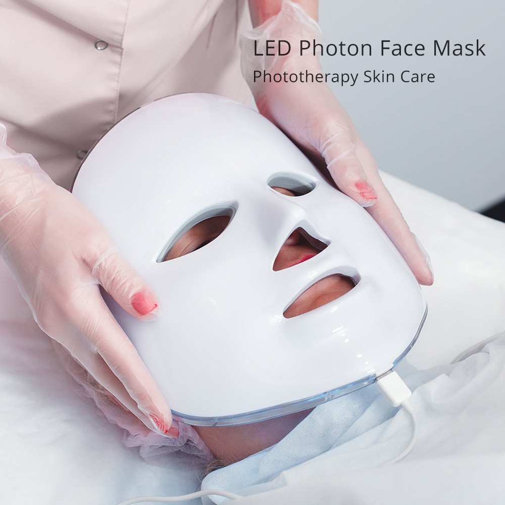 Handheld Photon LED Light Therapy Mask for Acne Treatment